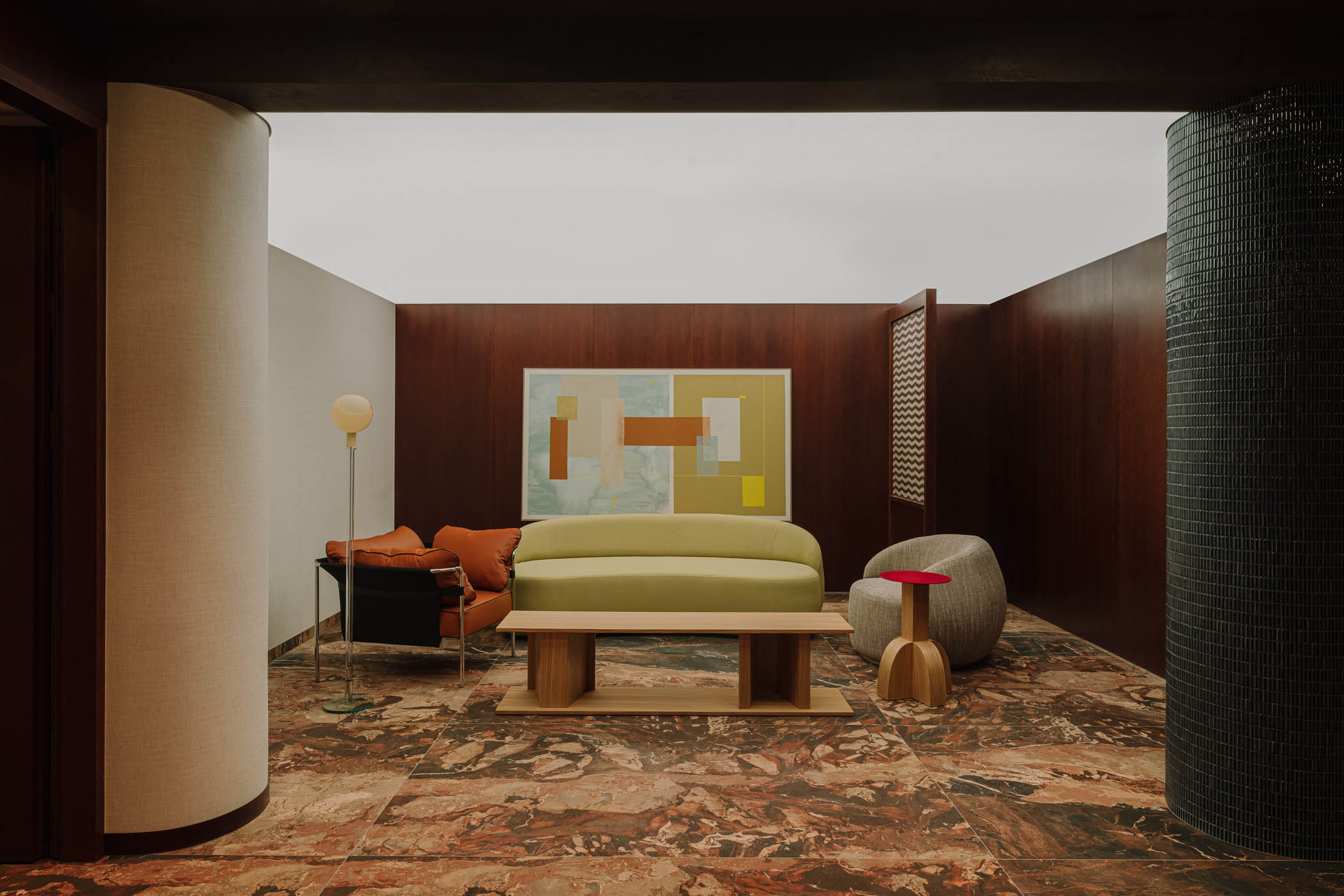 Paradowski Studio | 波兰住宅楼公共大厅设计-现代主义的海洋魔法-设计风向